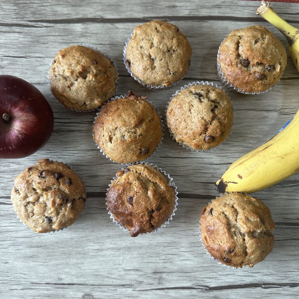 Vegan muffin με μπανάνα & μήλο - Kelly Michailidou